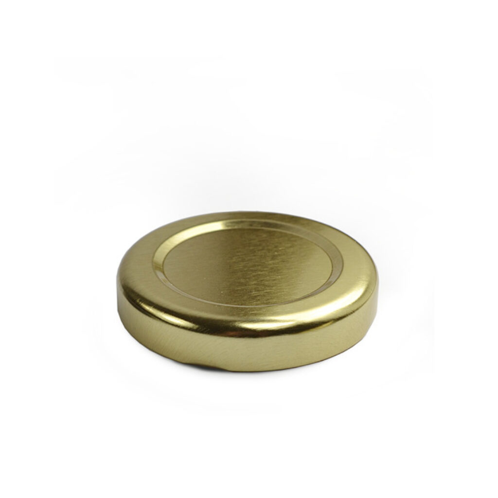 53TW Gold Metal Twist Lid - Wells Can Company