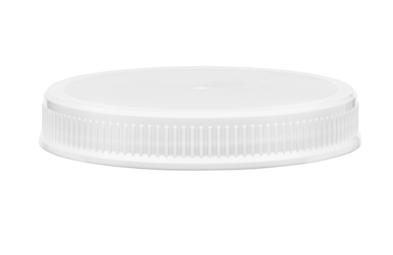 110mm White PLASTIC 110-400 CT Jar Lid - Wells Can Company