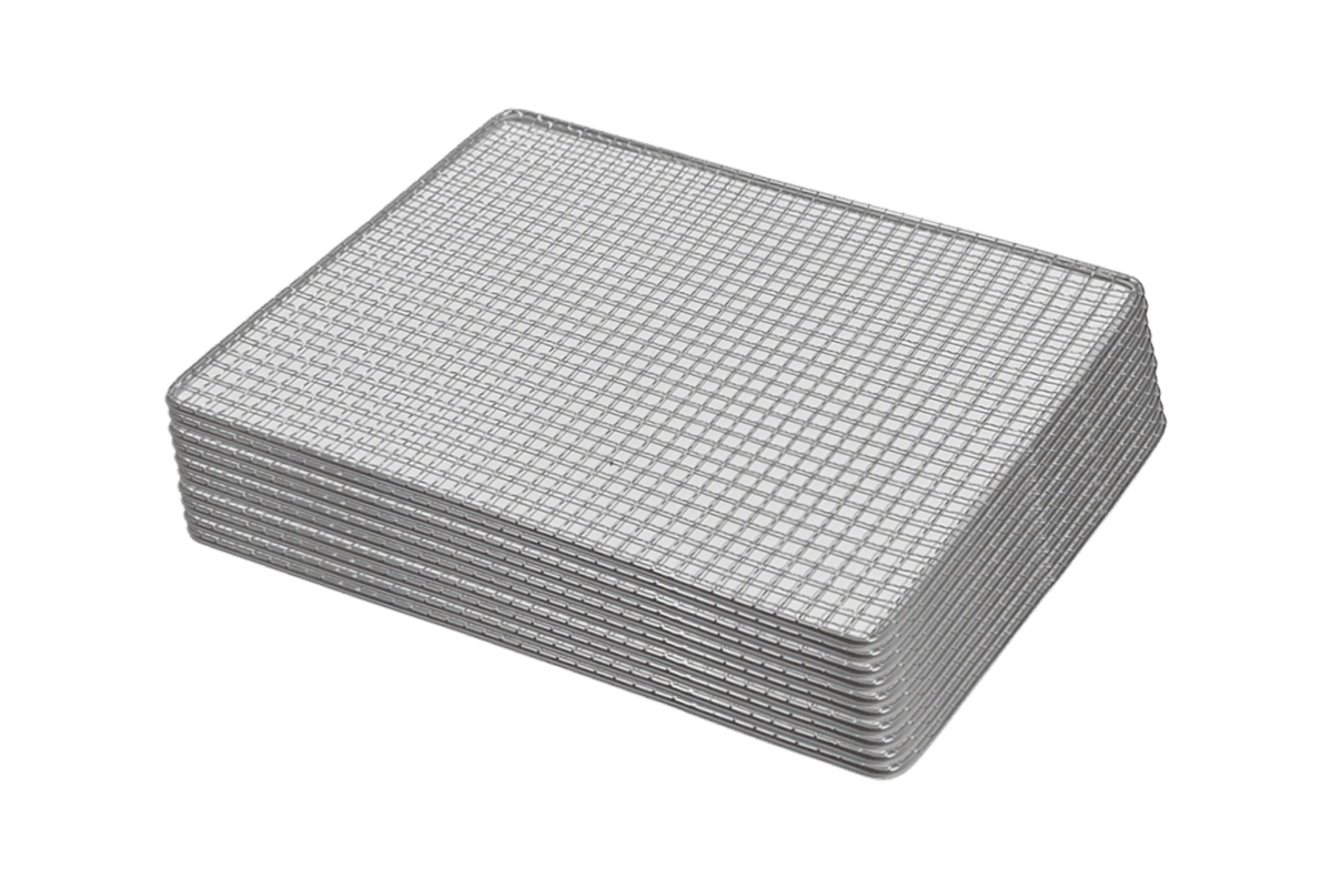 20 x 30cm Stainless Steel Mesh Tray - Wells Can Company