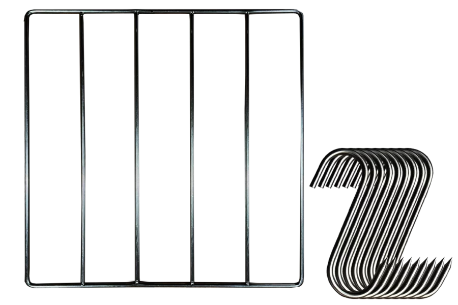 40 x 40cm Biltong Rack and Hook Bundle - Wells Can Company